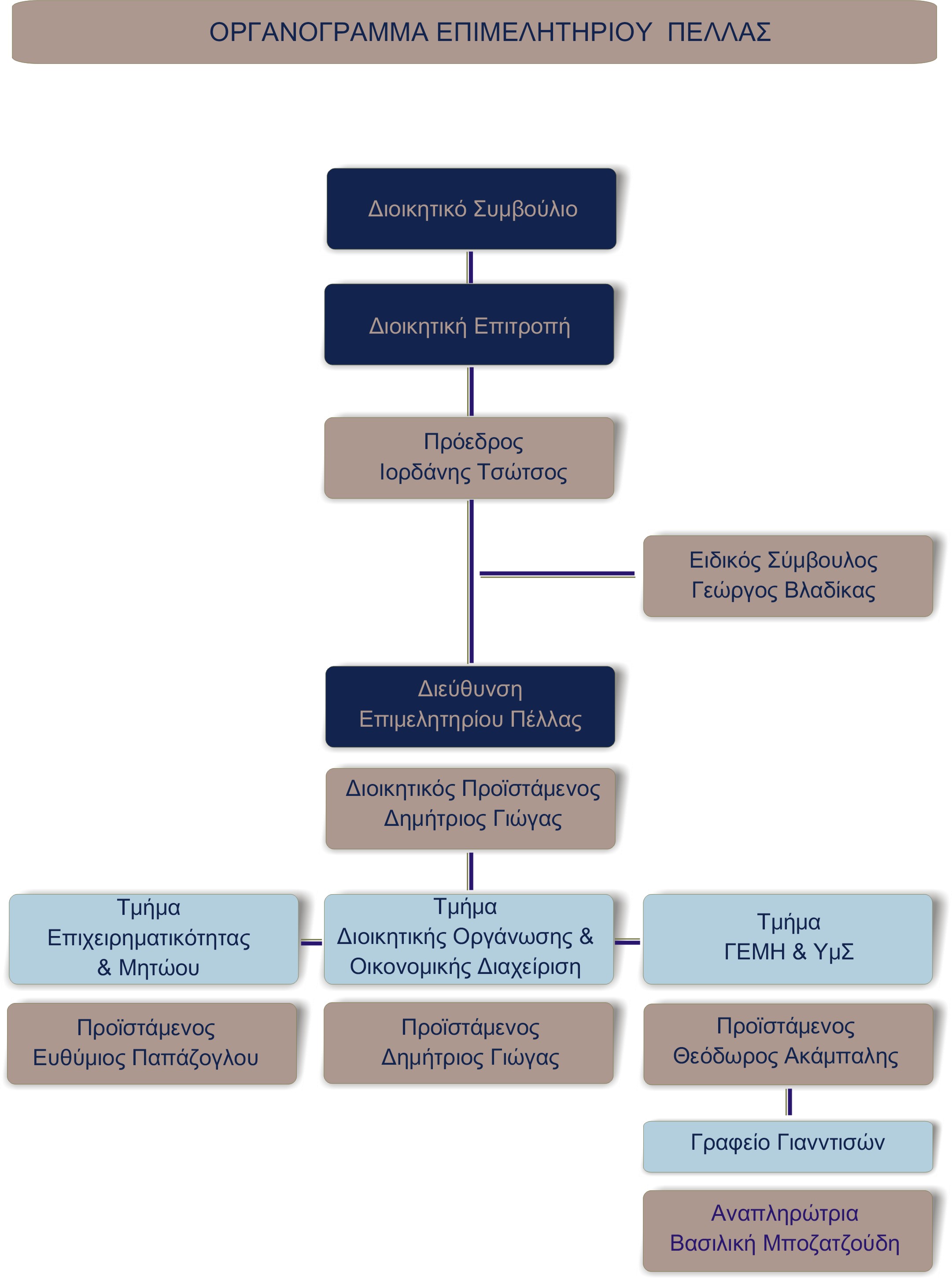 Οργανόγραμμα - Επιμελητήριο Πέλλας